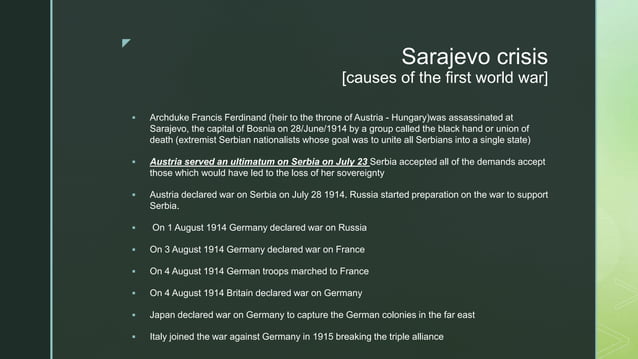 The First World War | PPTX