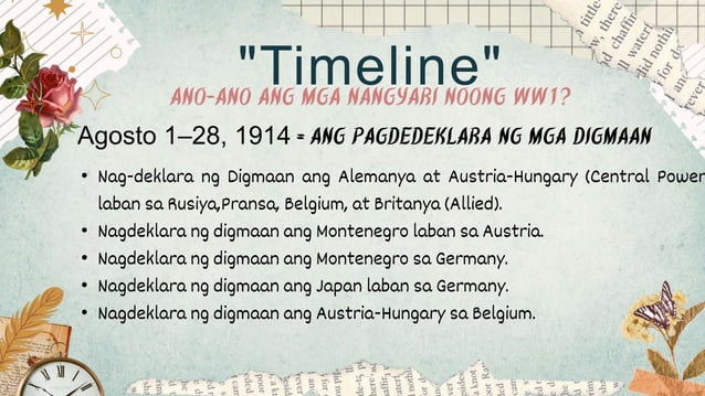 Unang Digmaang Pandaigdig at Mga dahilan | PPTX