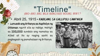 Unang Digmaang Pandaigdig at Mga dahilan | PPTX