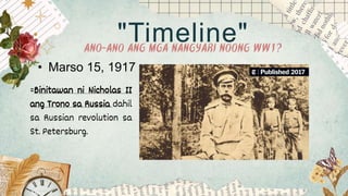 Unang Digmaang Pandaigdig at Mga dahilan | PPTX