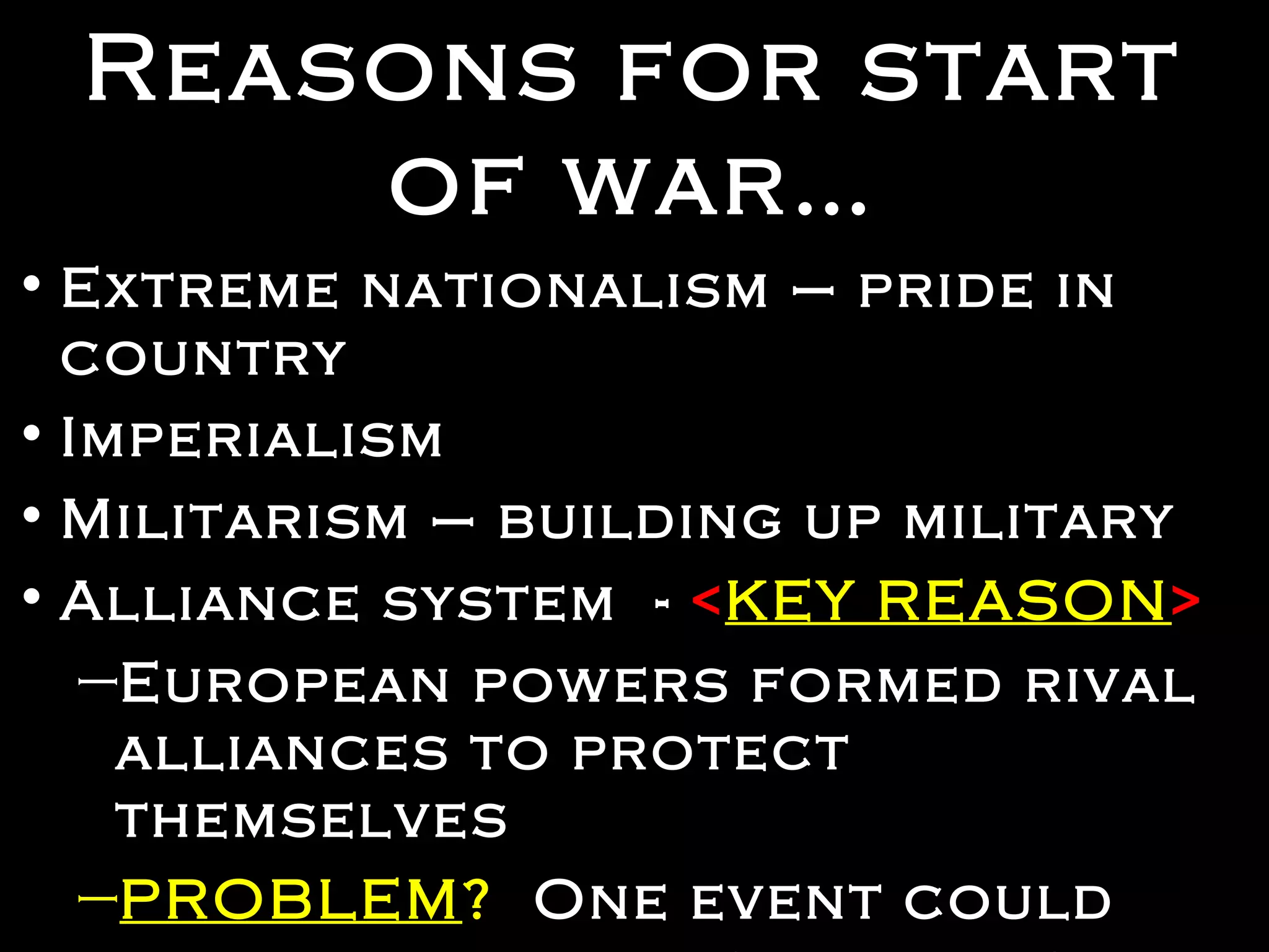 World war 1 - An Overview | PPT