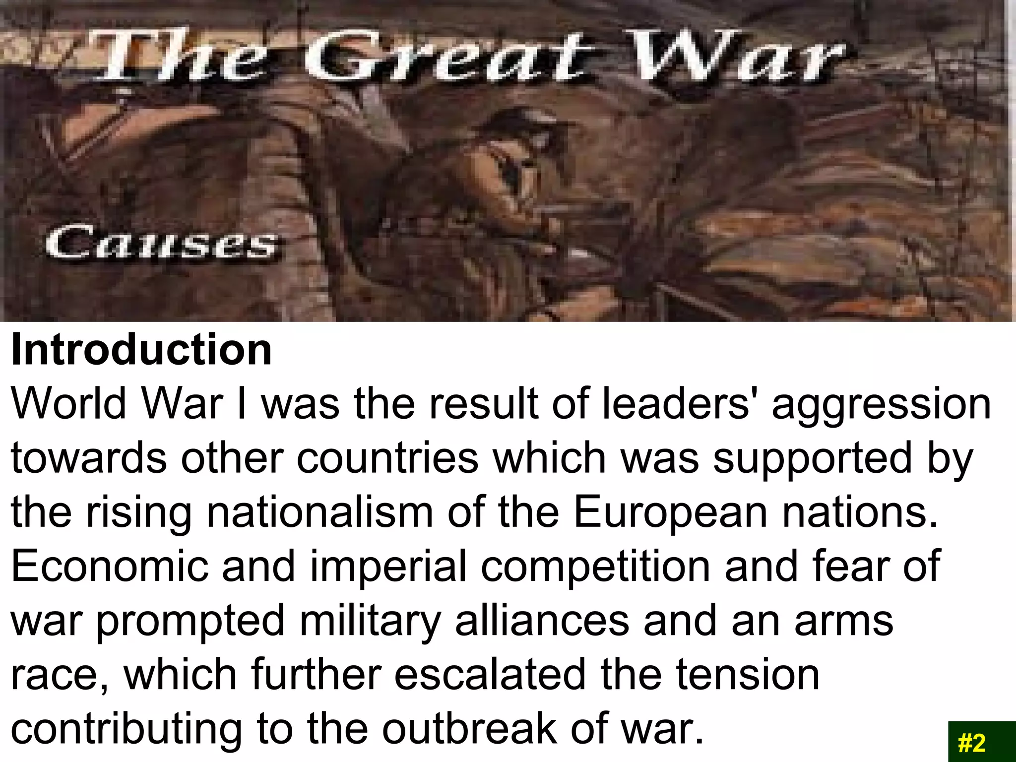 World war 1 - An Overview | PPT
