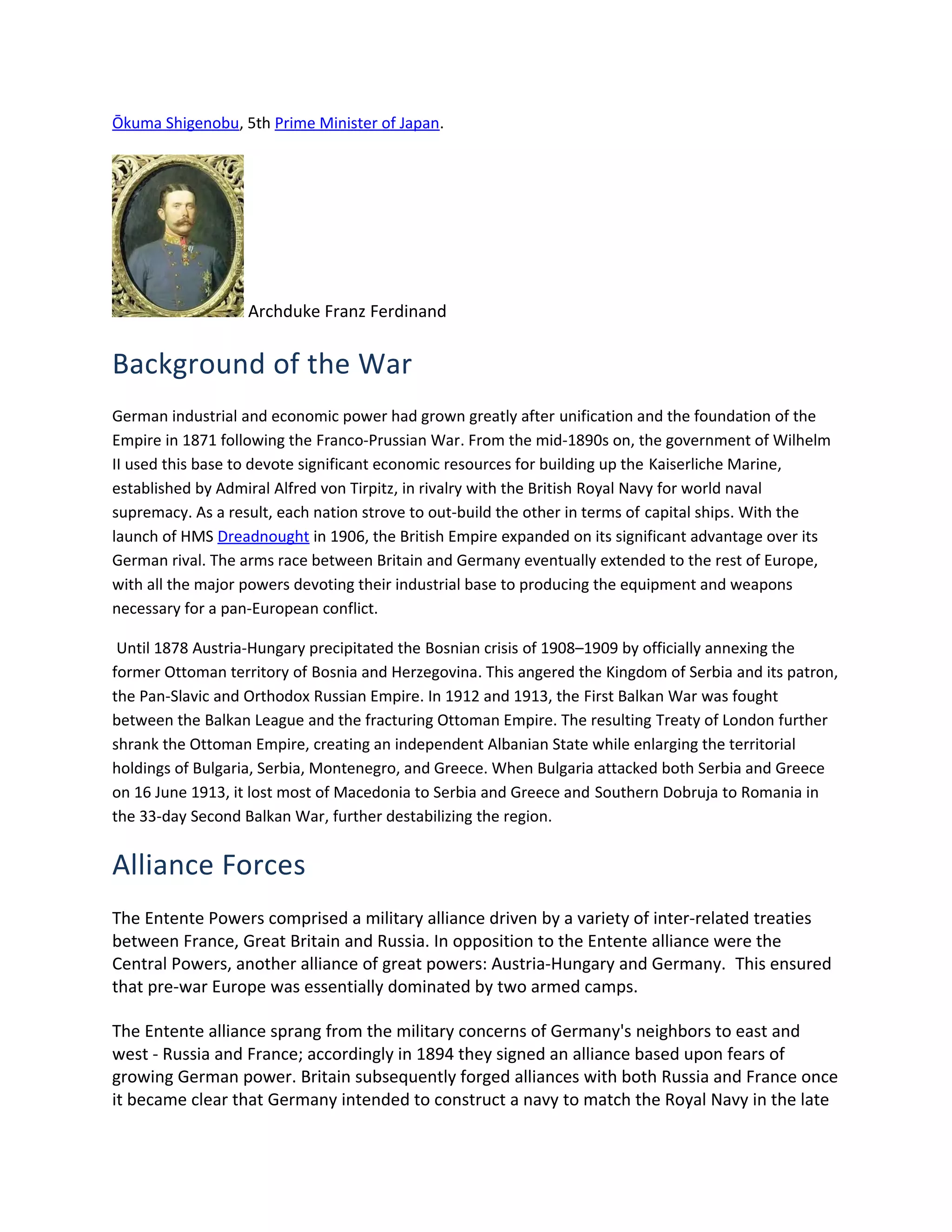 A detailed analysis on World War I & II | DOC