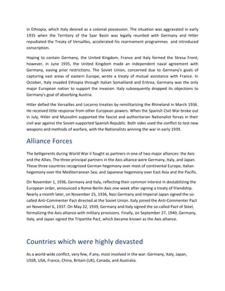 A detailed analysis on World War I & II | DOC