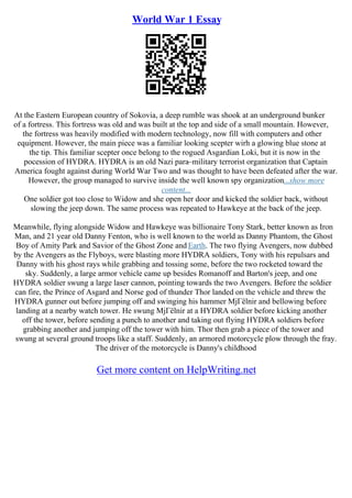 World War 1 Essay | PDF