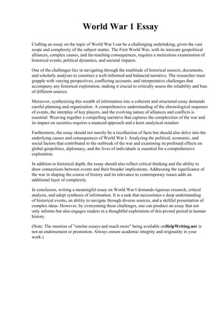 World War 1 Essay.pdf