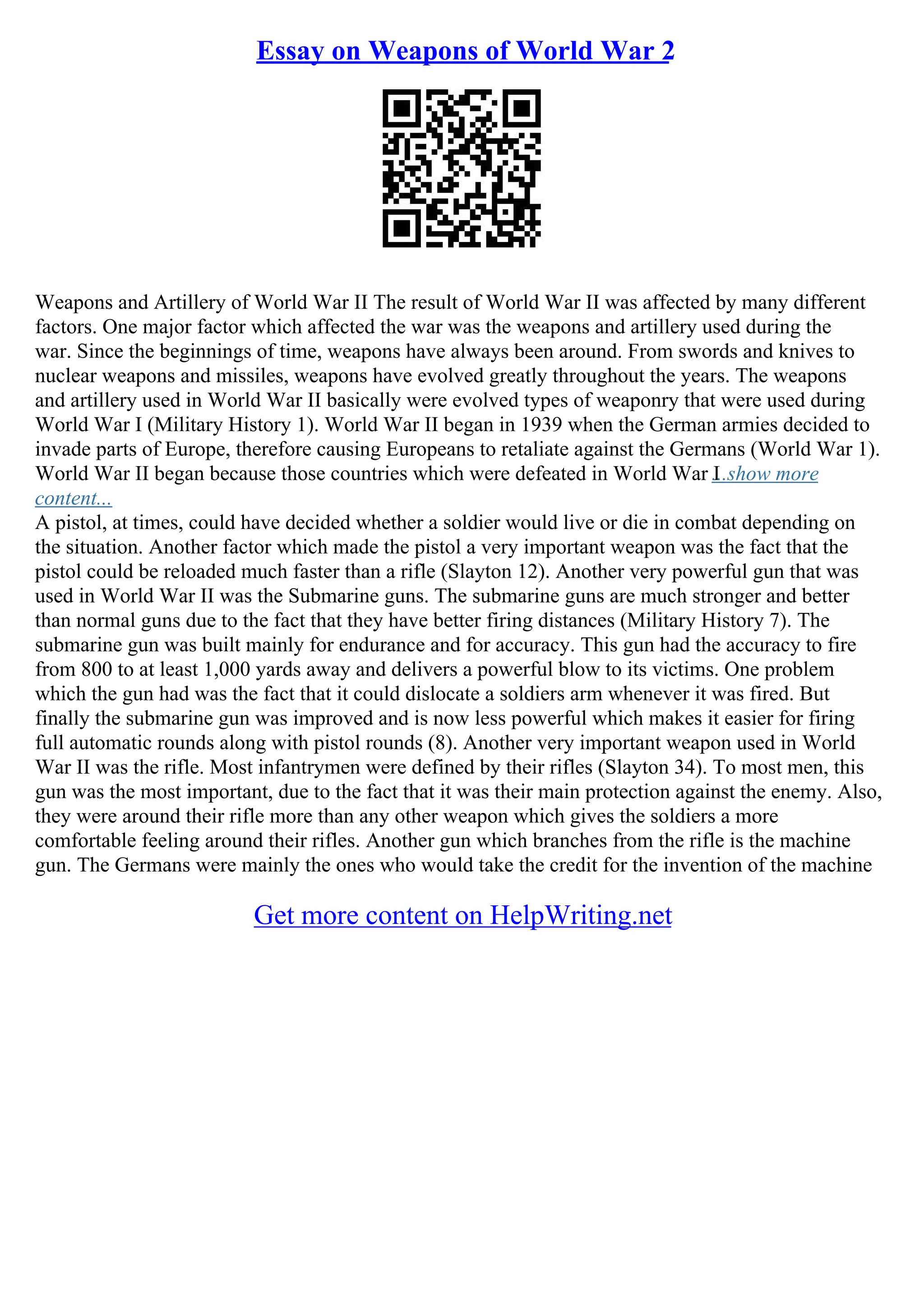 World War 2 Essay | PDF