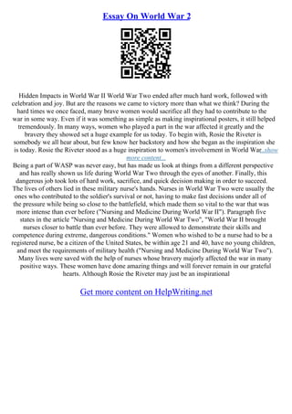 World War 2 Essay | PDF