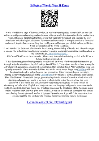 World War 2 Essay | PDF