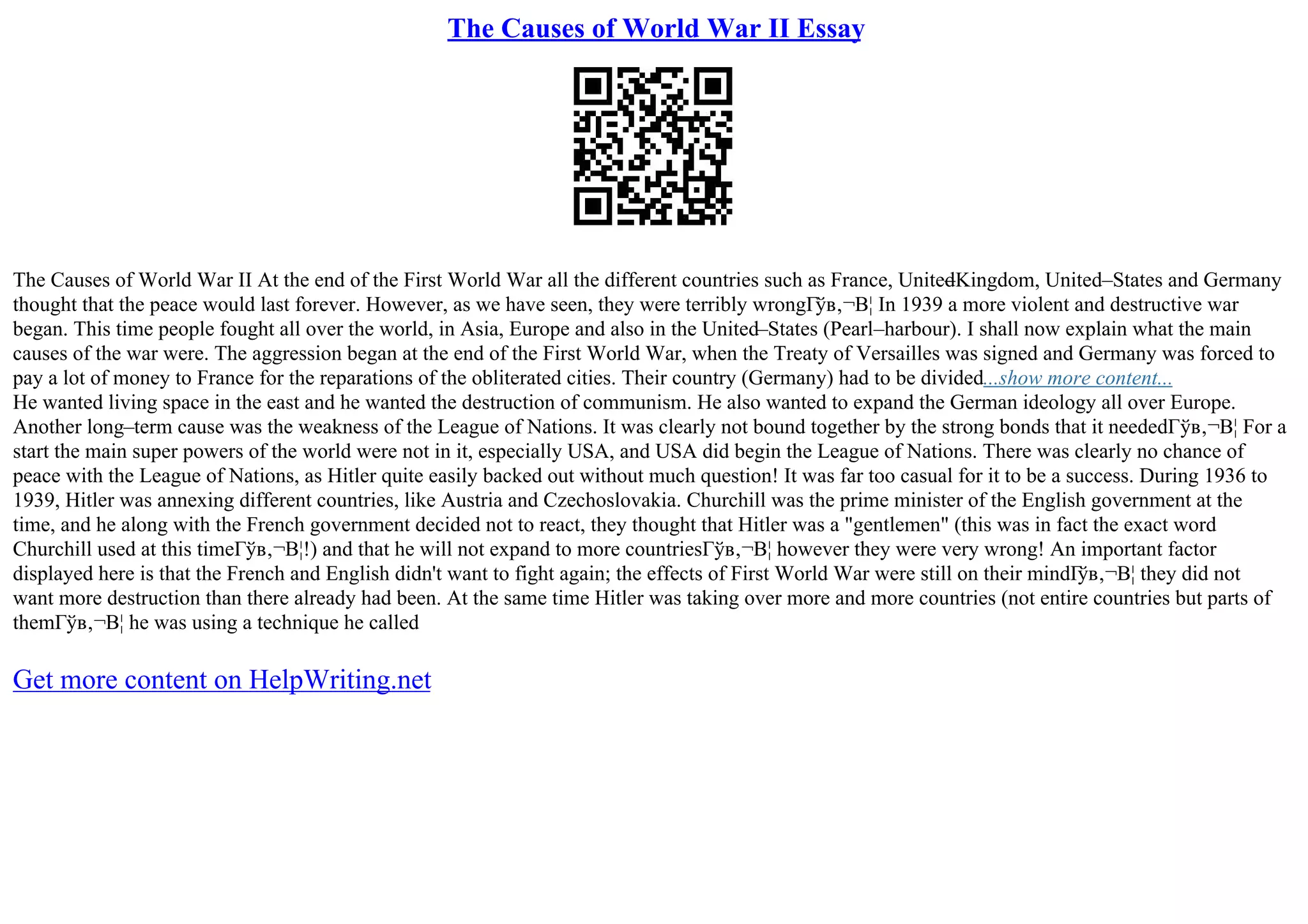 World War 2 Essay | PDF