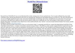 World War 2 Essay | PDF