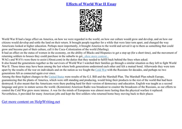 World War 2 Essay | PPT