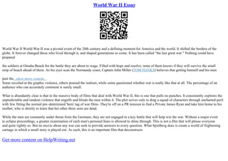 World War 2 Essay | PDF