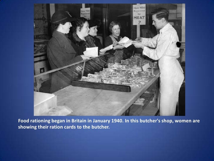 World war 2 food and shopping