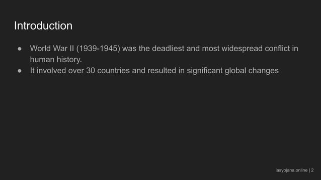 World War 2 PPT - Complete Details of Second World War | PPT