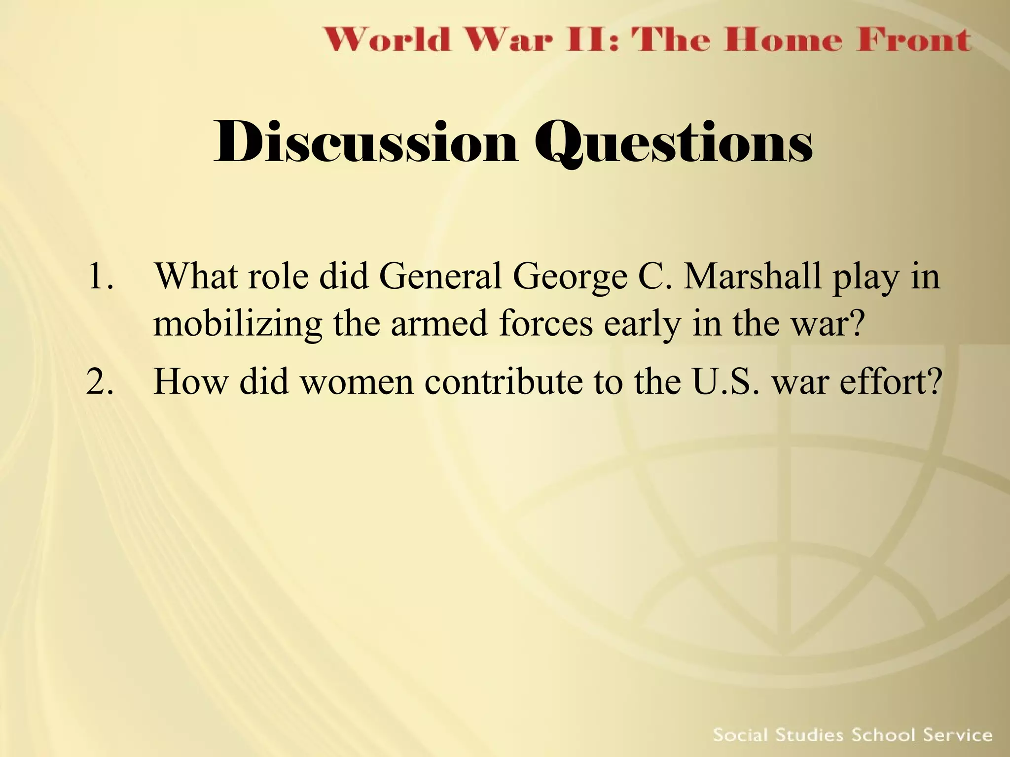 World war 2 the home front | PPT