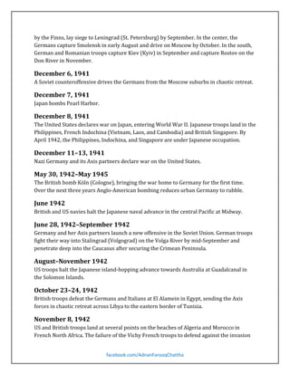Timeline of World War 2 | PDF