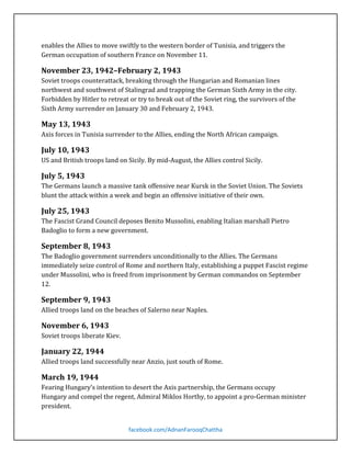 World War 2 Timeline Major Events