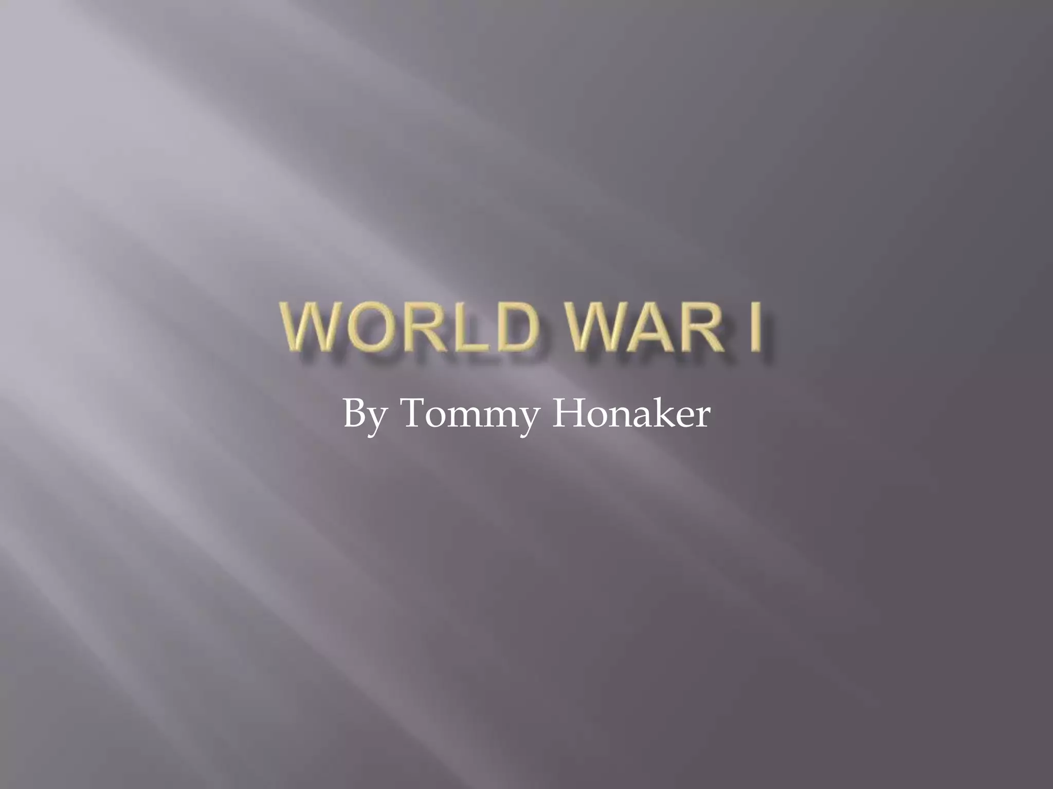 World war I | PPT