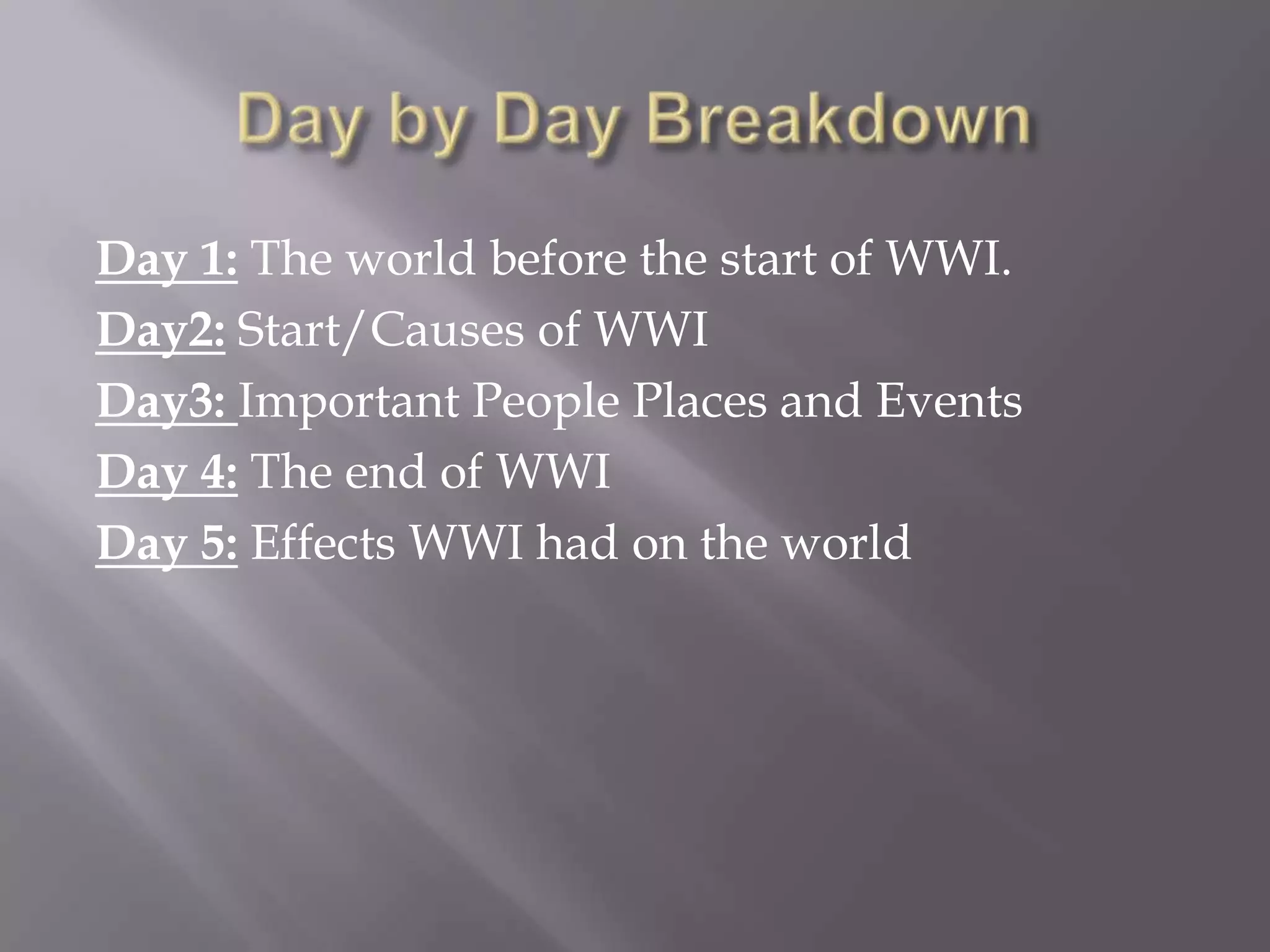 World war I | PPT