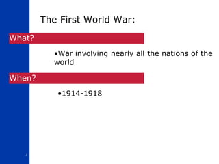World War 1 | PPTX