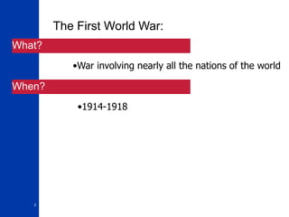 World War I | PPT