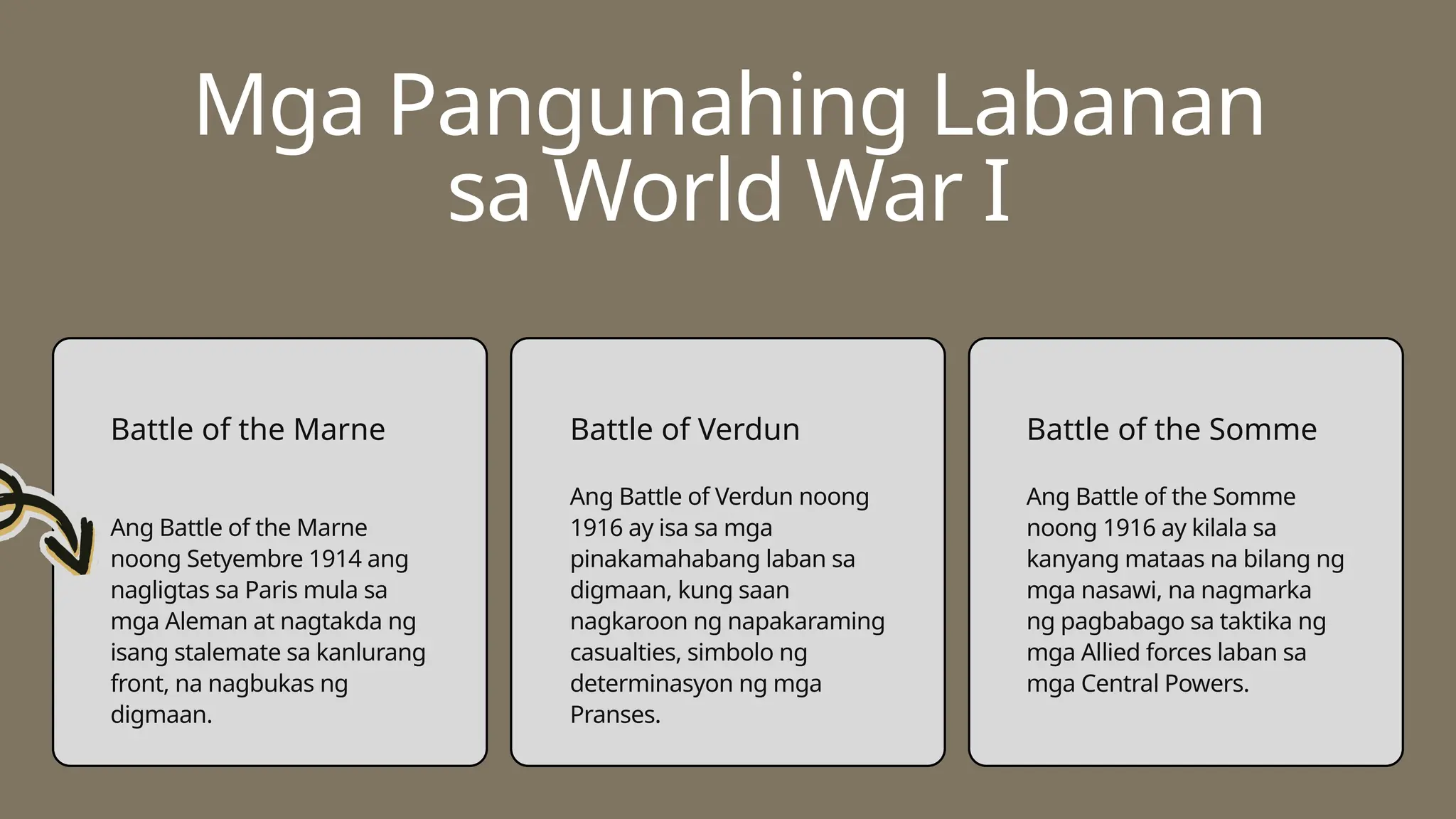 Mga Kaganapan at Mga Mahahalagang Pangyayari Noong World War I.pptx