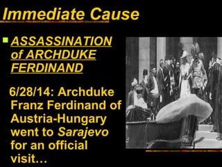 World War I Causes | PPT