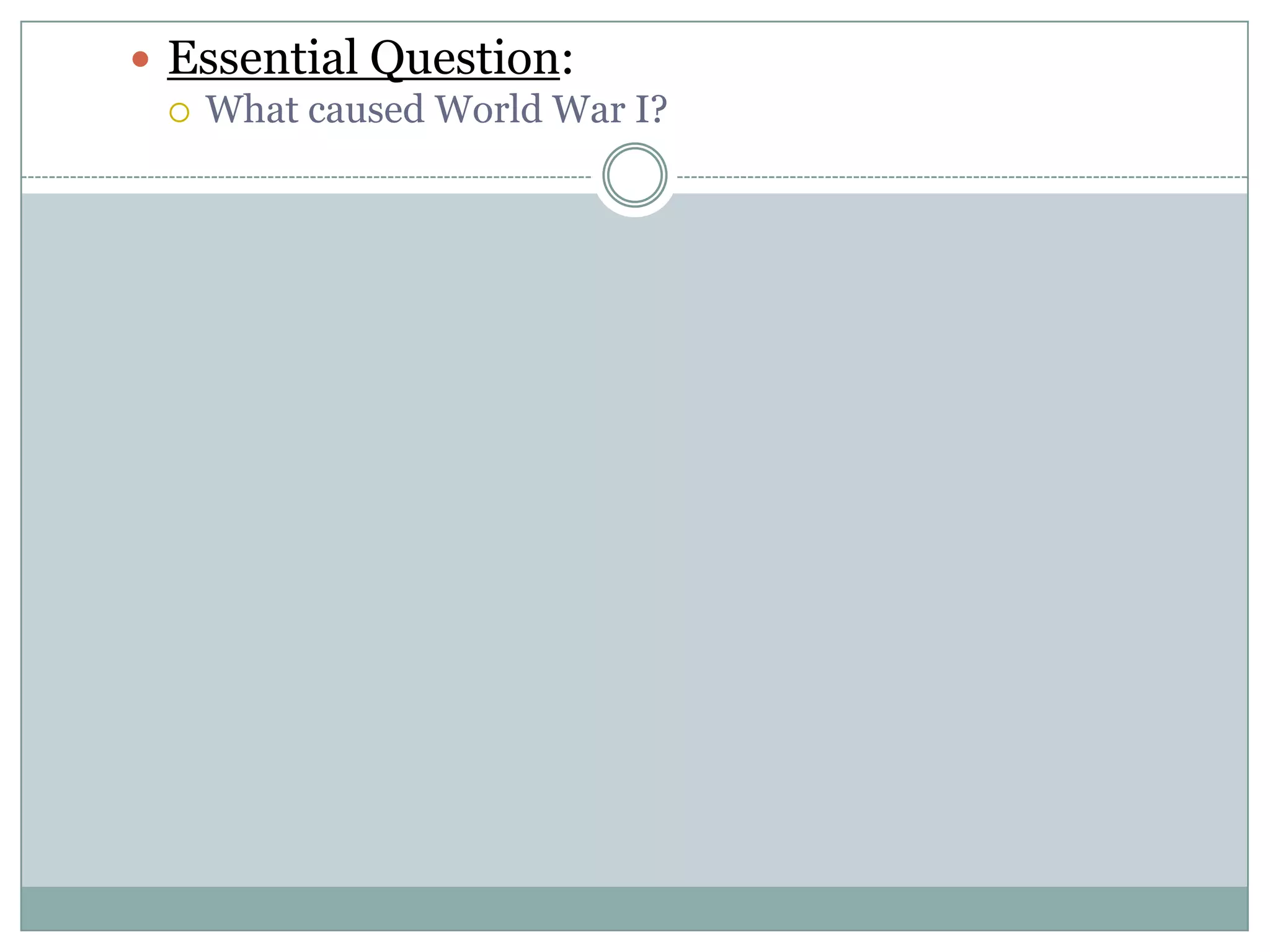 World war i causes | PPT