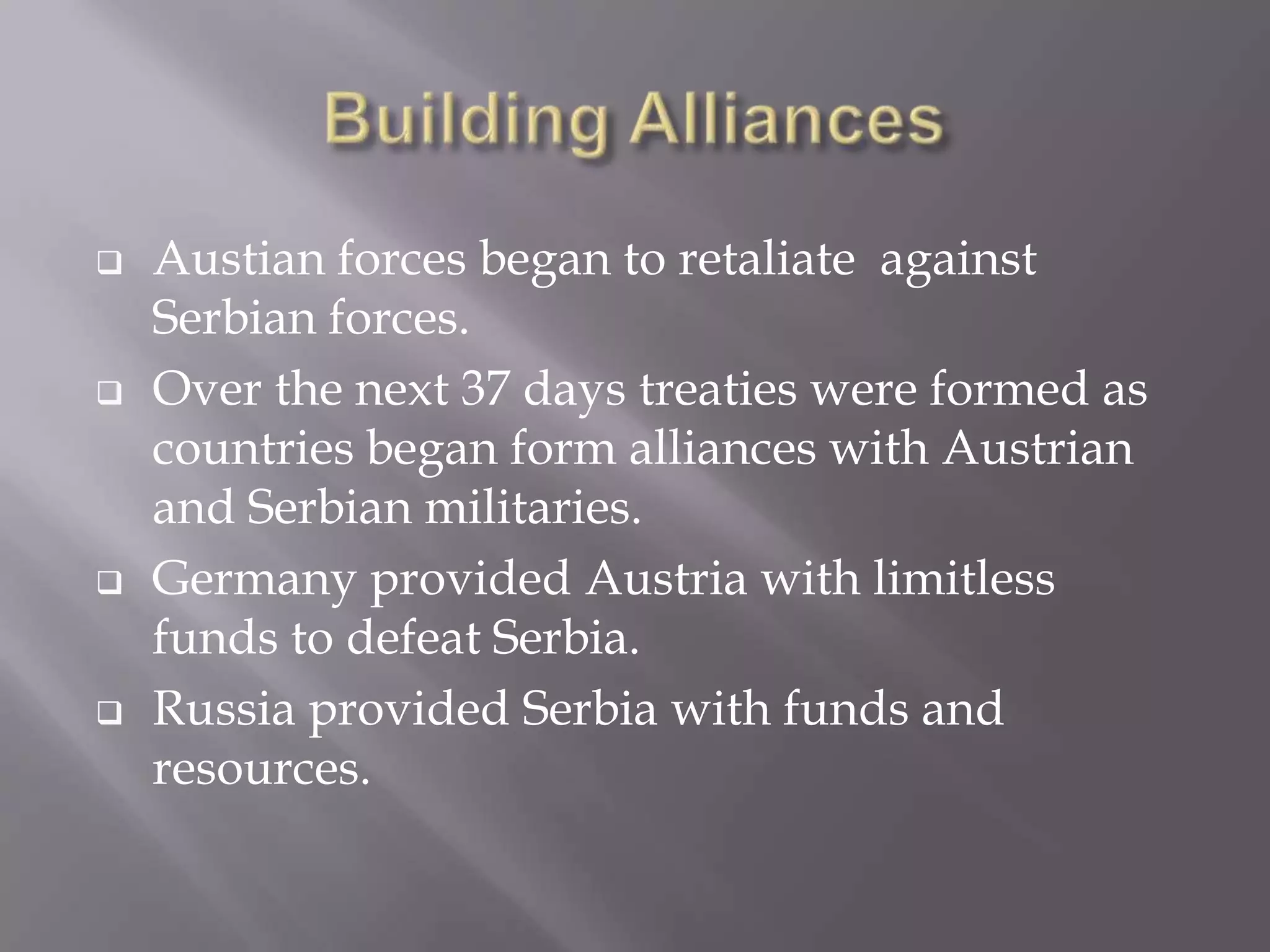 World War I Begins | PPTX | Death, Injury, or Military Conflict ...