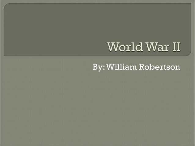 World War Ii | PPT