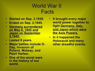 World War 2 Major Events