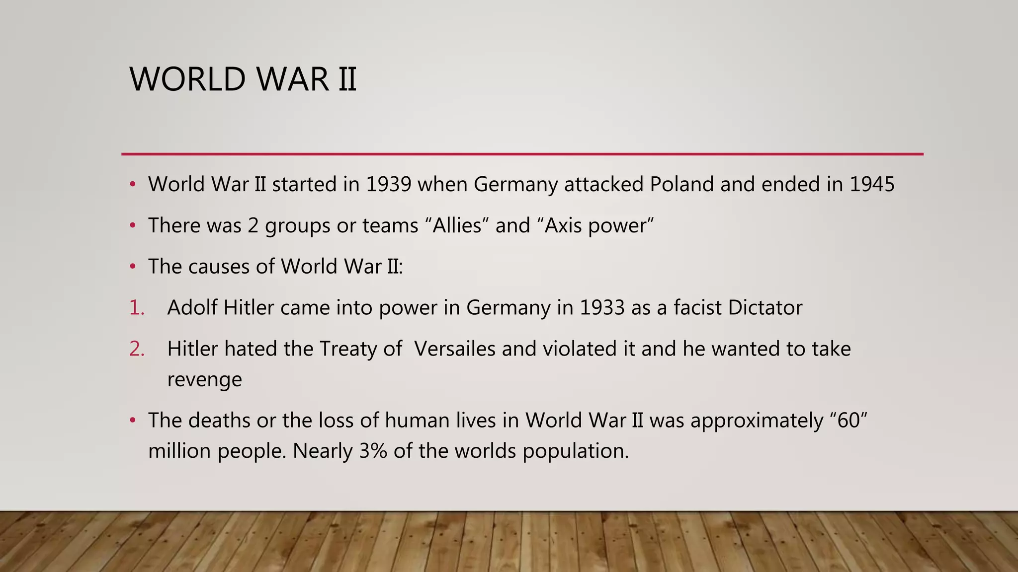 World war ii | PPTX | Death, Injury, or Military Conflict | Sensitive Topics