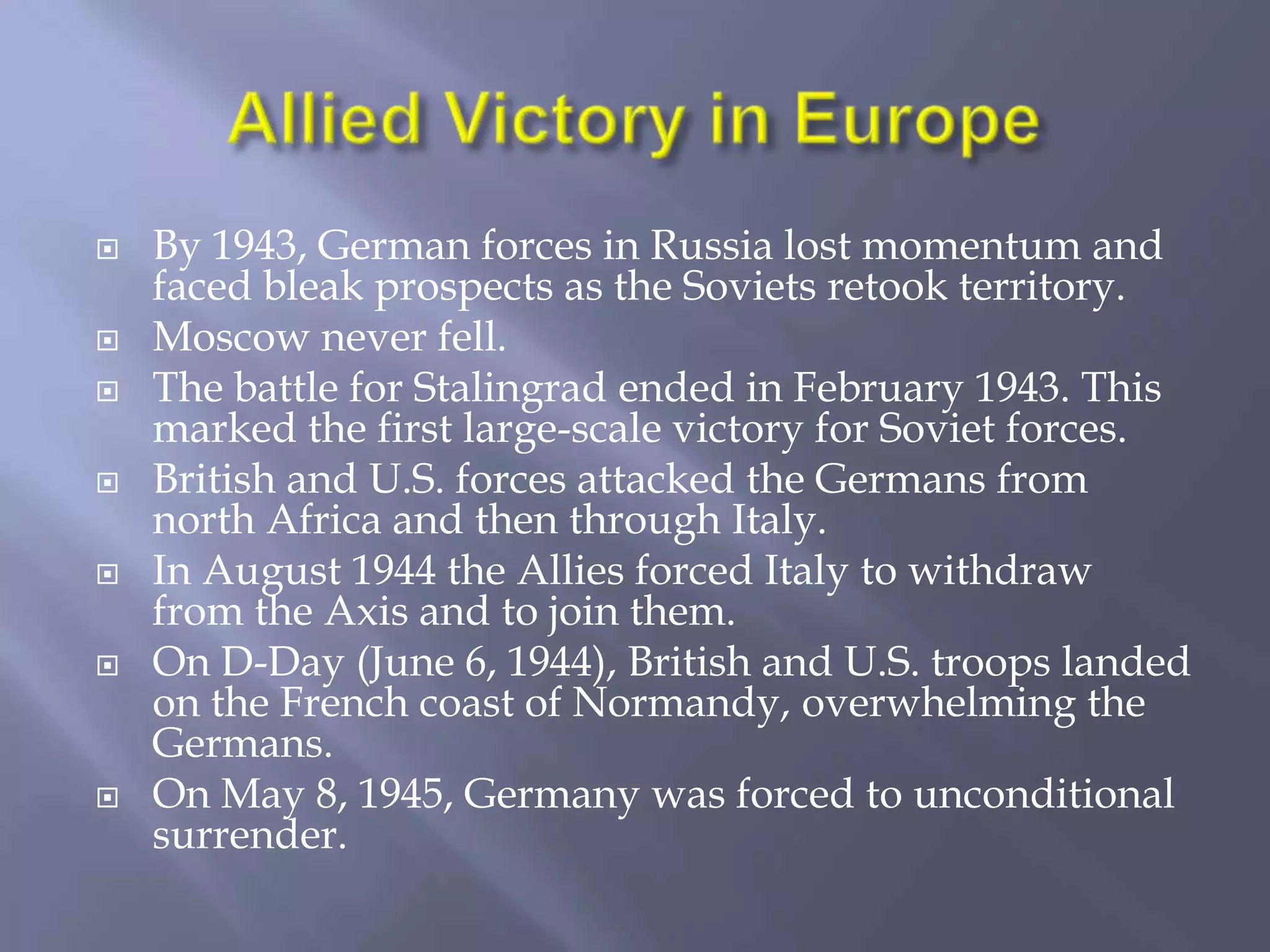 World War II Power Point #1 | PPT