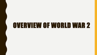 World war ii and its aftermath for development | PPTX