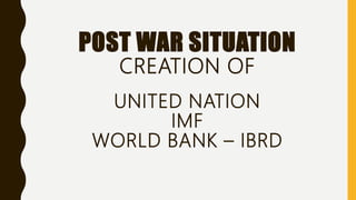 World war ii and its aftermath for development | PPT