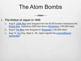 The Atomic Bomb (WWII) | PPTX