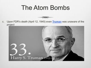 The Atomic Bomb (WWII) | PPTX