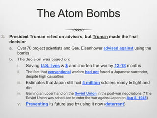 The Atomic Bomb (WWII) | PPTX