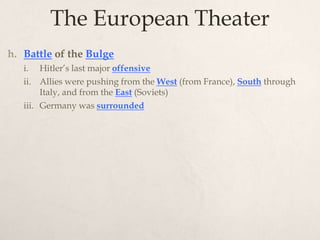 European Theater (WWII) | PPTX
