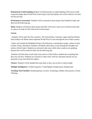World war ii lesson | DOCX