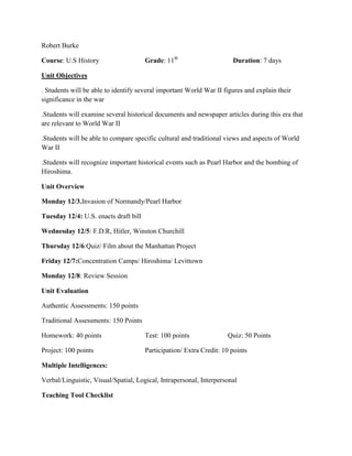 World war ii lesson | DOCX