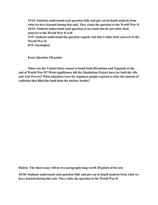 World war ii lesson | DOCX