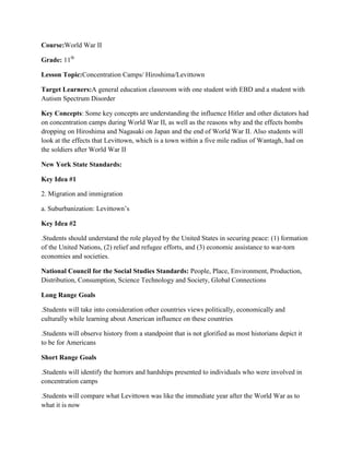 World war II lesson | DOCX