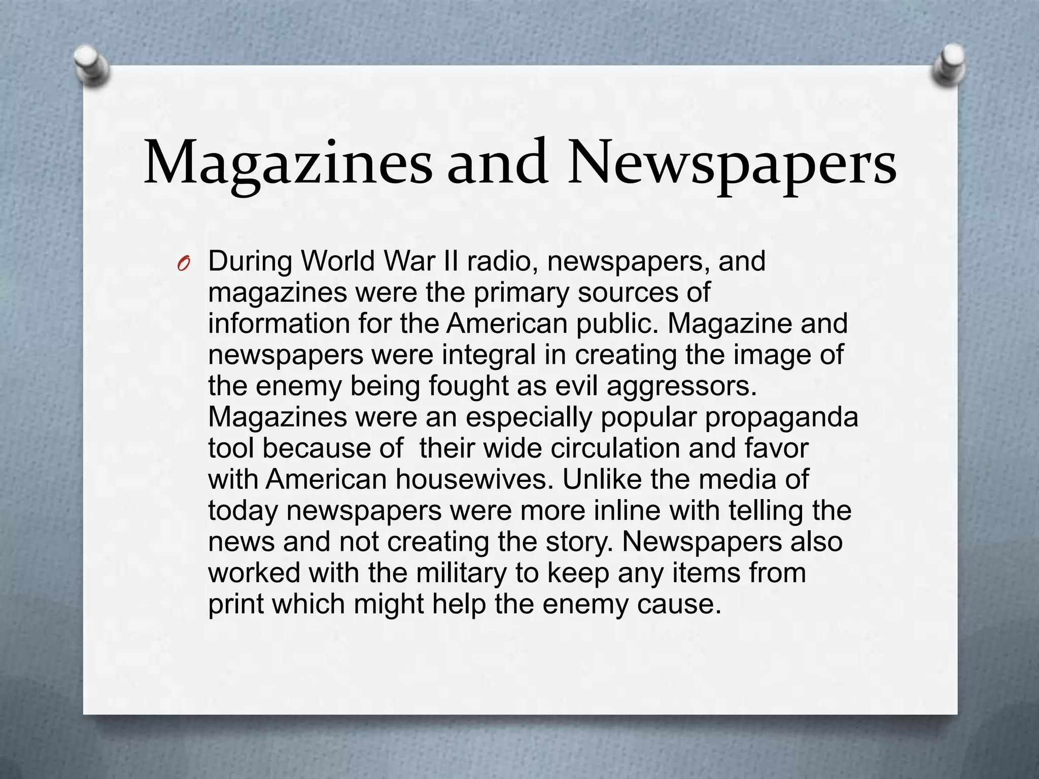 World War II Propaganda on the Home Front | PPT