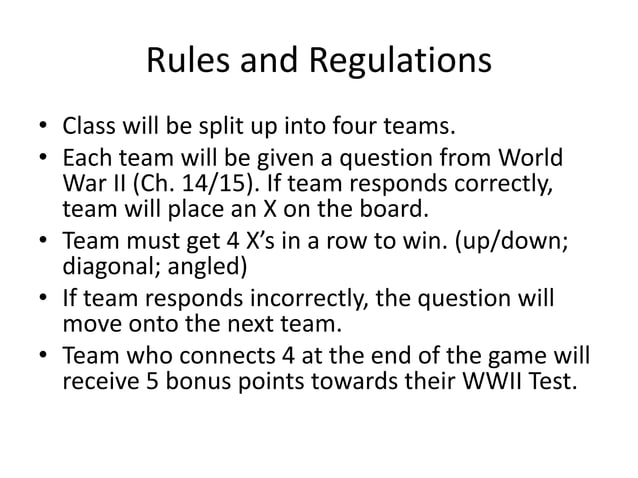 World war II review game | PPT