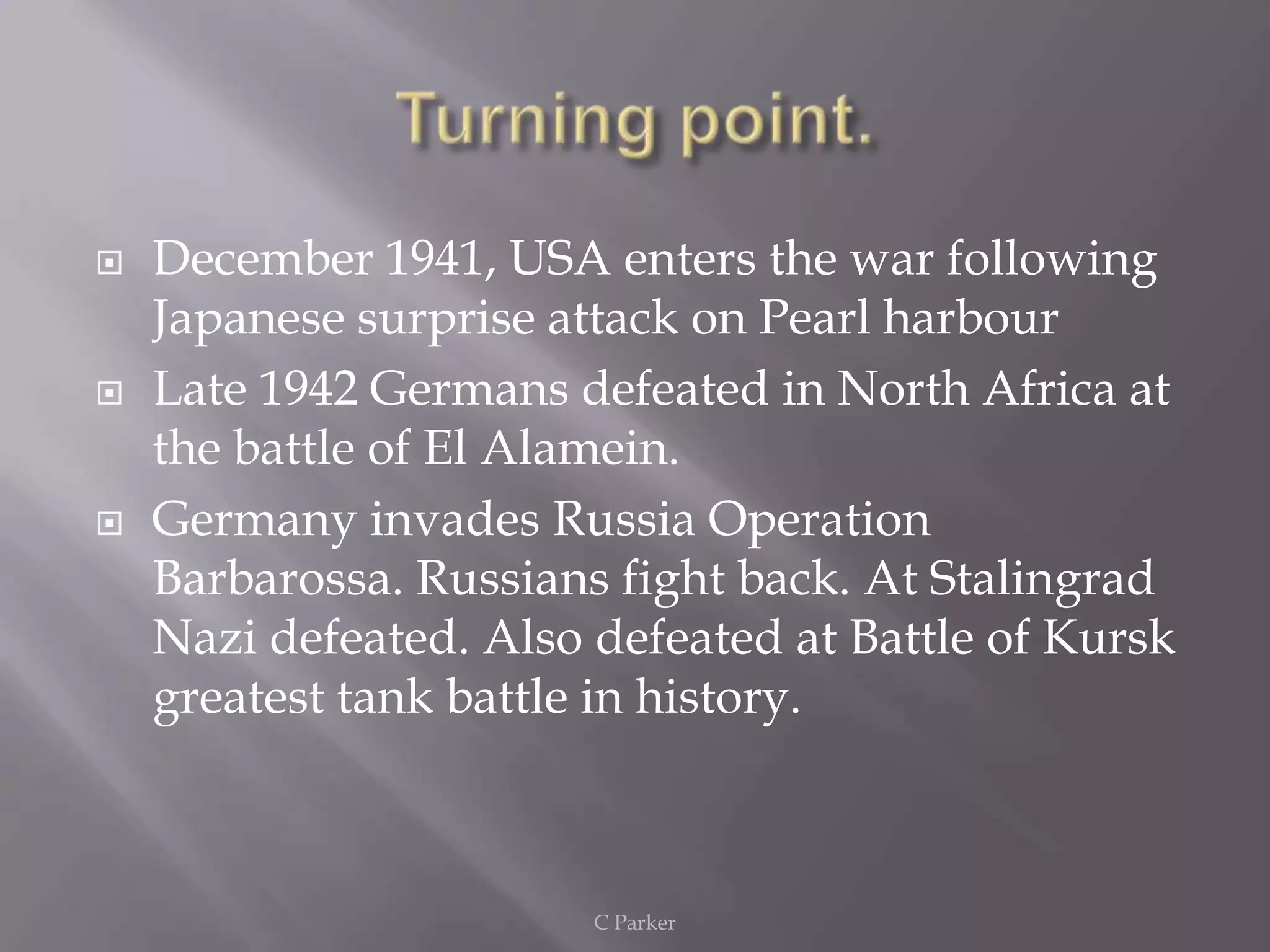 World war ii short notes | PPTX