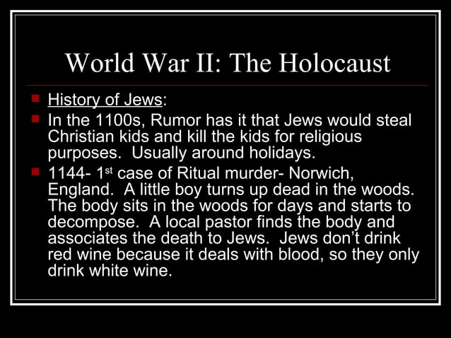 World War II- The Holocaust | PPT