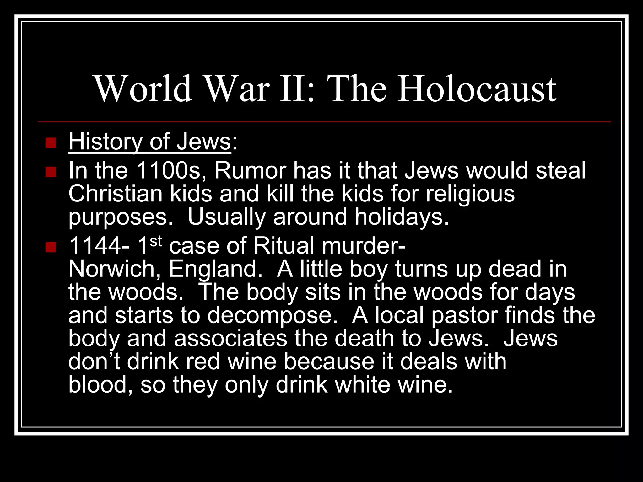 World war ii the holocaust | PPT
