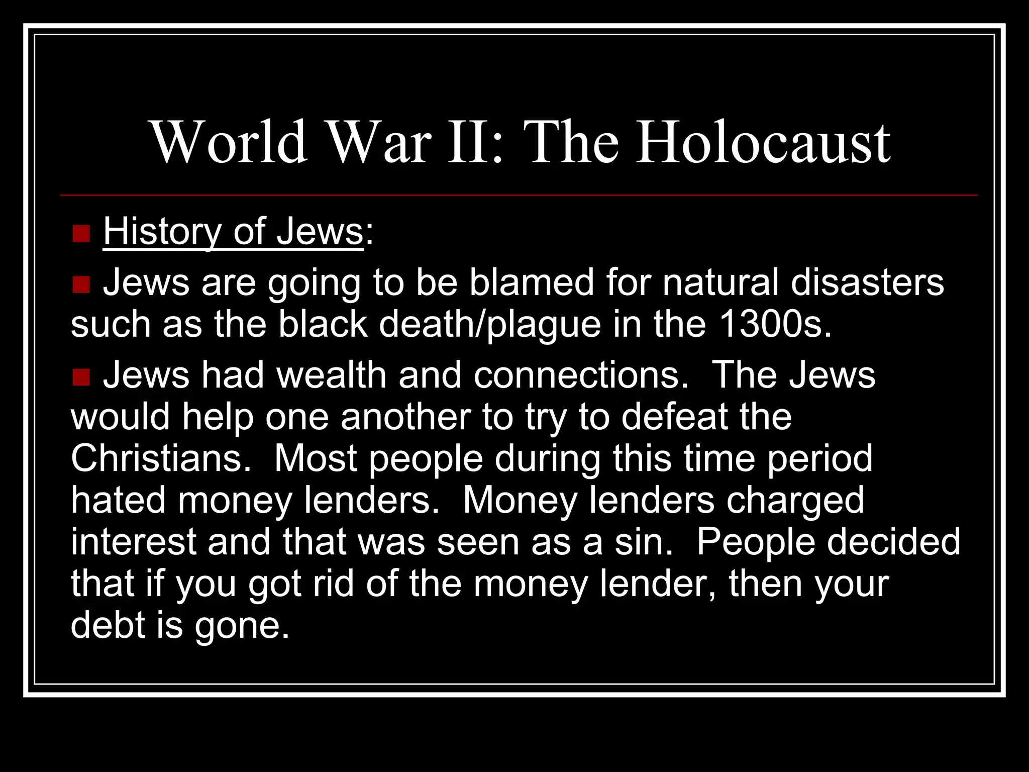 World war ii the holocaust | PPT